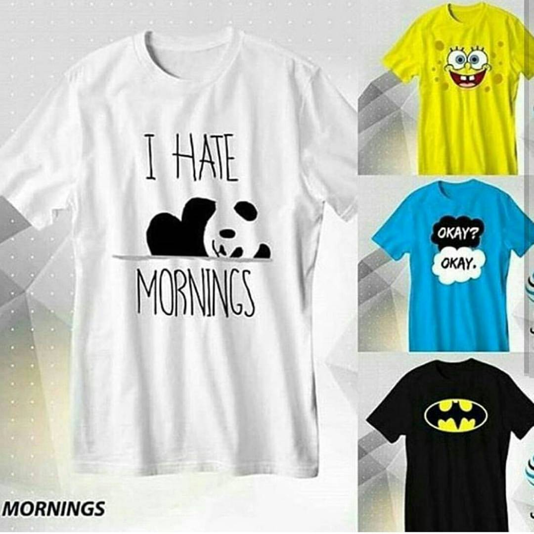 Buy Pack Of 4 T-Shirt (Batman Logo, Okay Okay, Smiling Spongebob & I ...